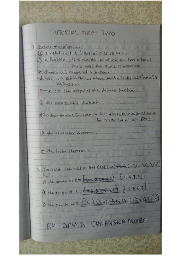 Introductory Mathematics (M1001) TUTORIAL SHEET AND SOLUTION'S | PDF