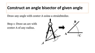 Straightedge & Compass Constructions: Modern Geometry | PPTX