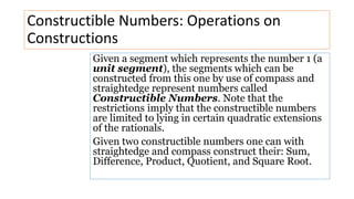 Straightedge & Compass Constructions: Modern Geometry | PPTX