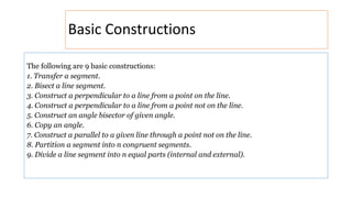 Straightedge & Compass Constructions: Modern Geometry | PPTX