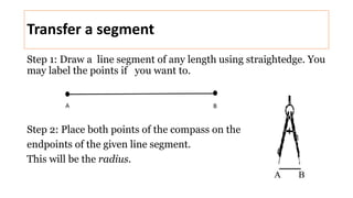 Straightedge & Compass Constructions: Modern Geometry | PPTX