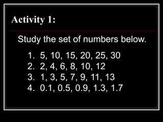 M10AL–Ia–1 Definition of Sequence.ppt for Grade 10 Learners | PPT