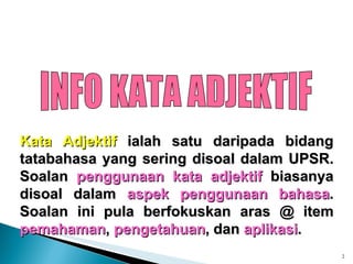 Aplikasi Kata Adjektif | PPT