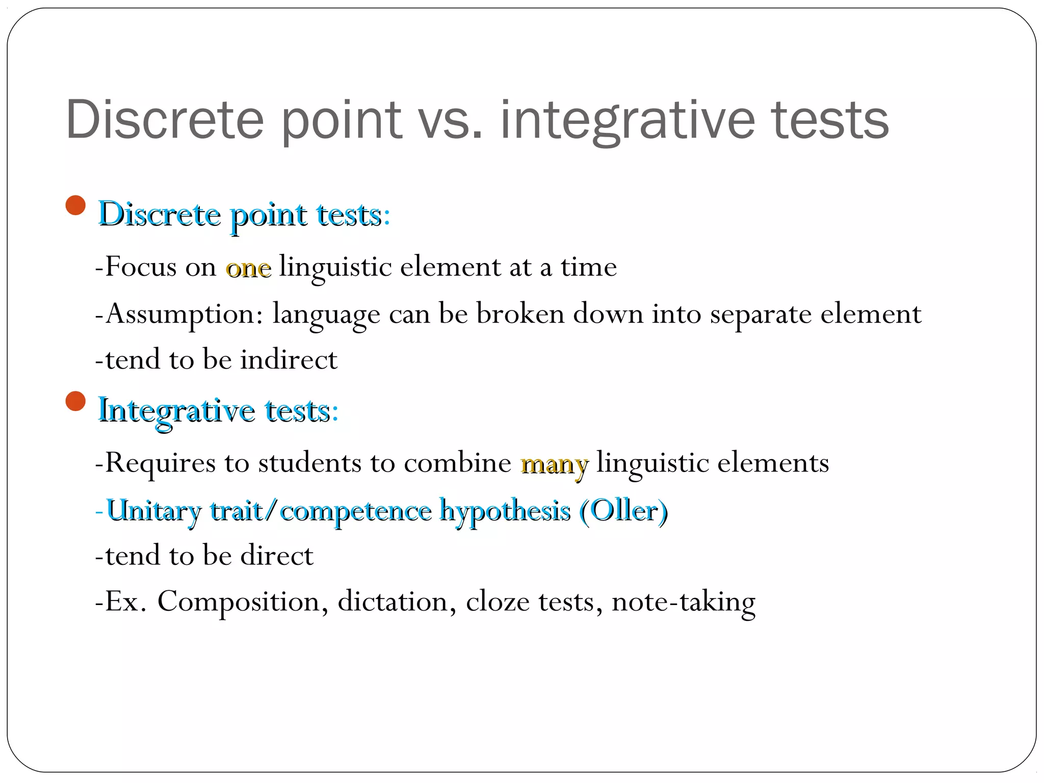 Types of test and testing | PPT