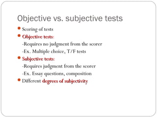 Types of test and testing | PPT