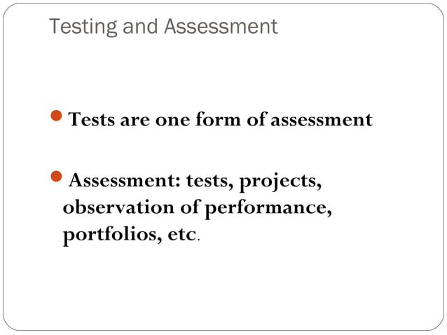 Types of test and testing | PPT | Standardized Testing | Educational ...