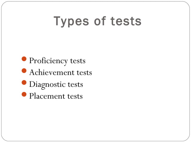 Types of test and testing | PPT | Standardized Testing | Educational ...