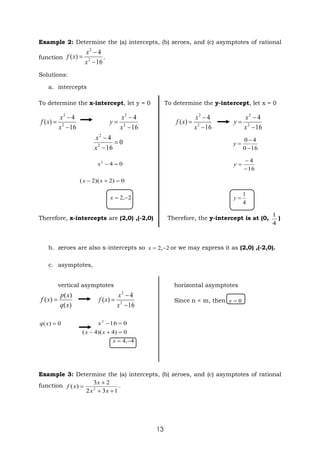 Rational Functions | PDF