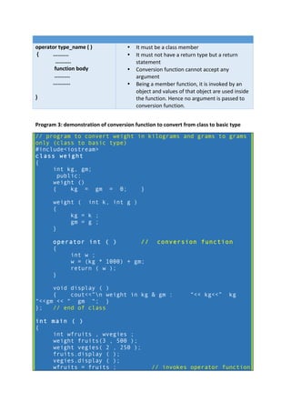 M11 operator overloading and type conversion | PDF