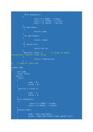M11 operator overloading and type conversion | PDF
