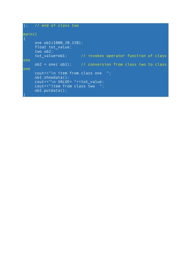 M11 operator overloading and type conversion | PDF