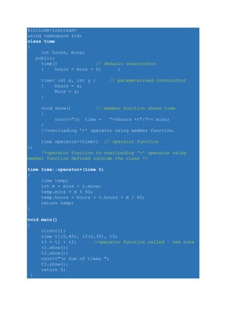 M11 operator overloading and type conversion | PDF