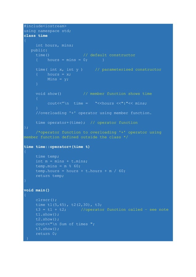M11 Operator Overloading And Type Conversion Pdf 7755