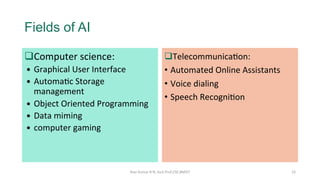 Introduction to Artificial Intelligence and few examples | PDF