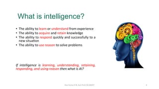 Introduction to Artificial Intelligence and few examples | PDF