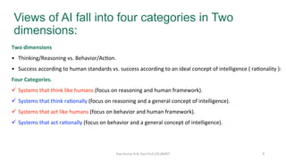 Introduction to Artificial Intelligence and few examples | PDF