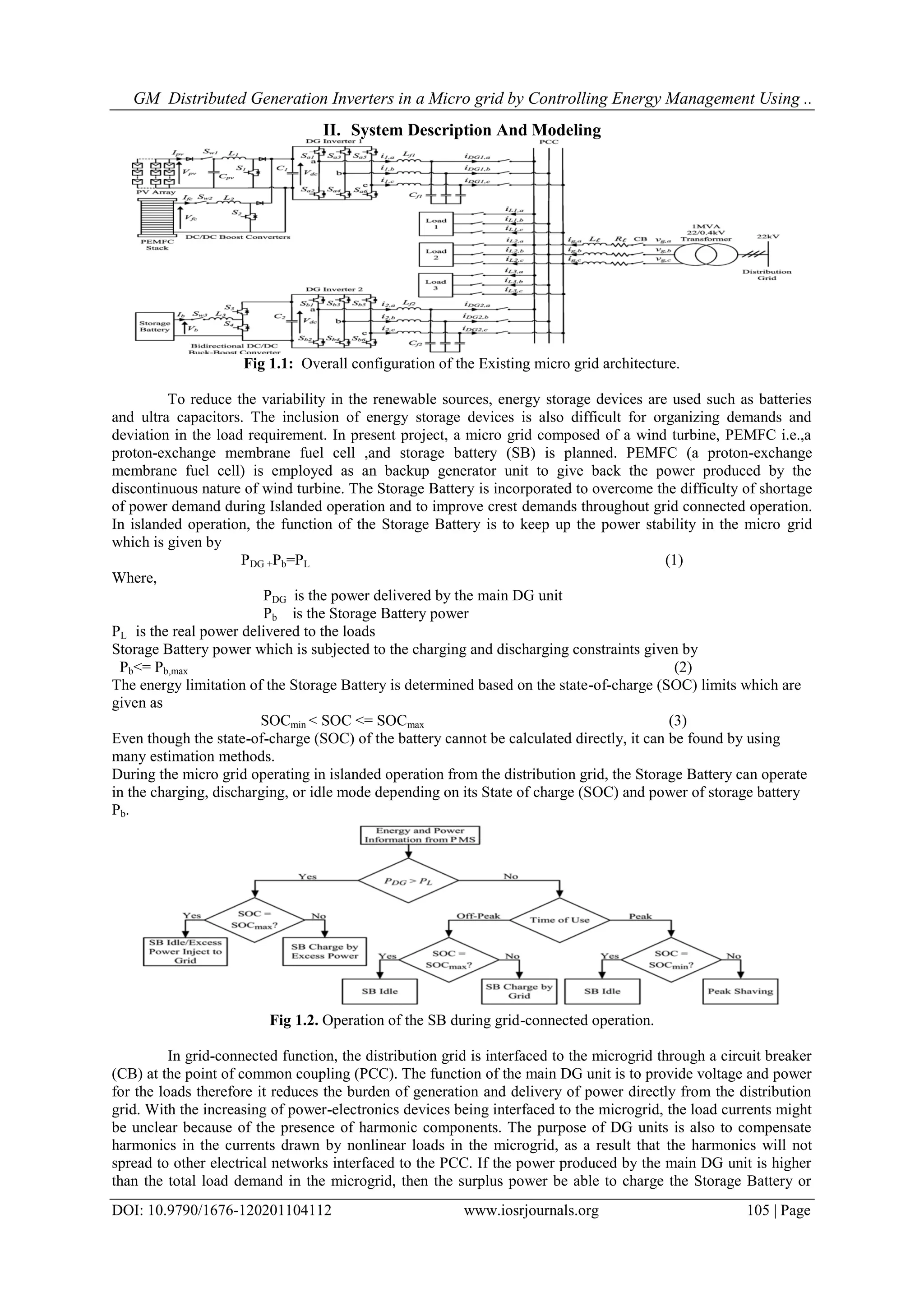 Gm Distributed Generation Inverters In A Micro Grid By Controlling Energy Management Using Anfis