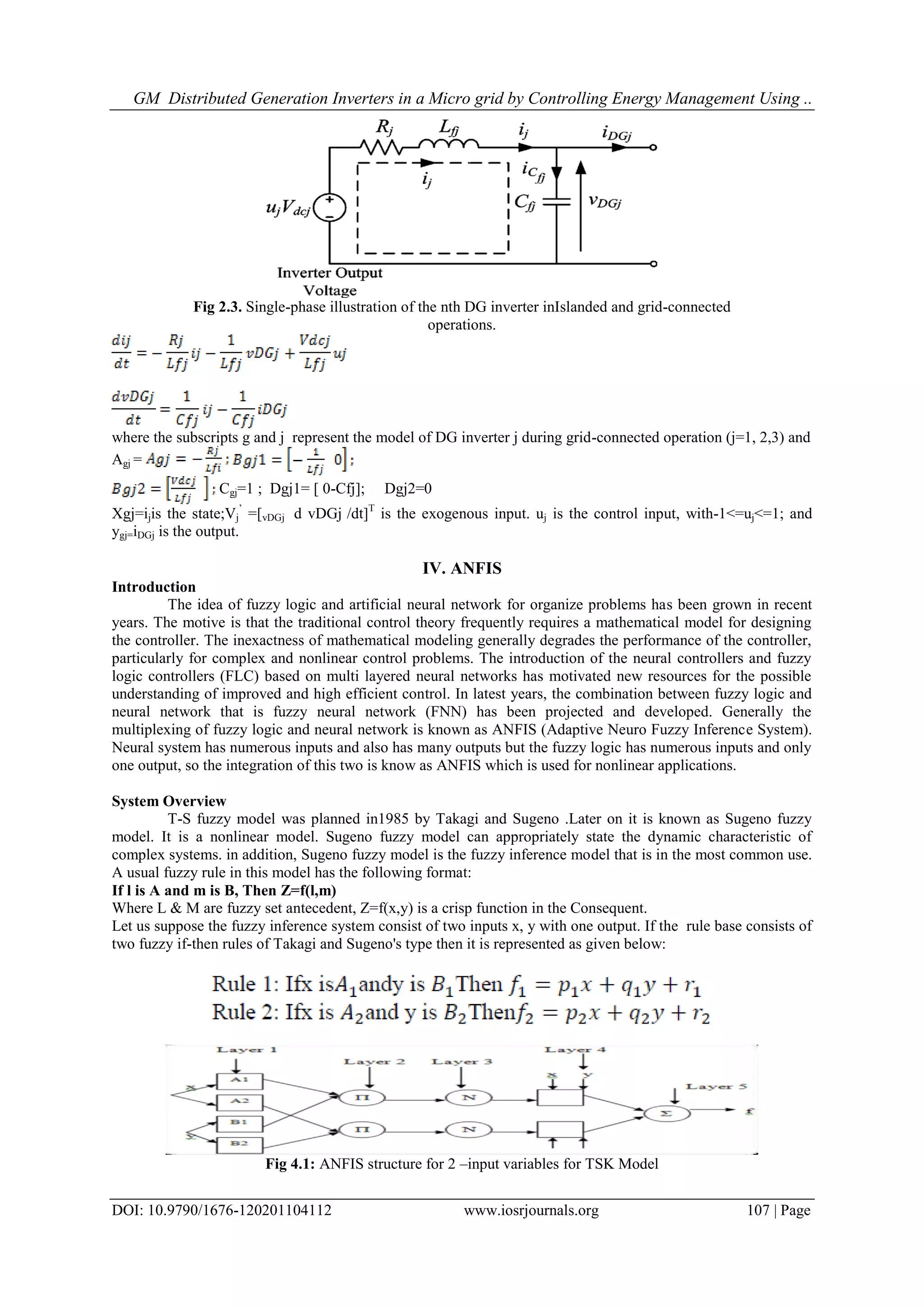 Gm Distributed Generation Inverters In A Micro Grid By Controlling Energy Management Using Anfis