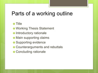 M12 power point understanding the working outline | PPT