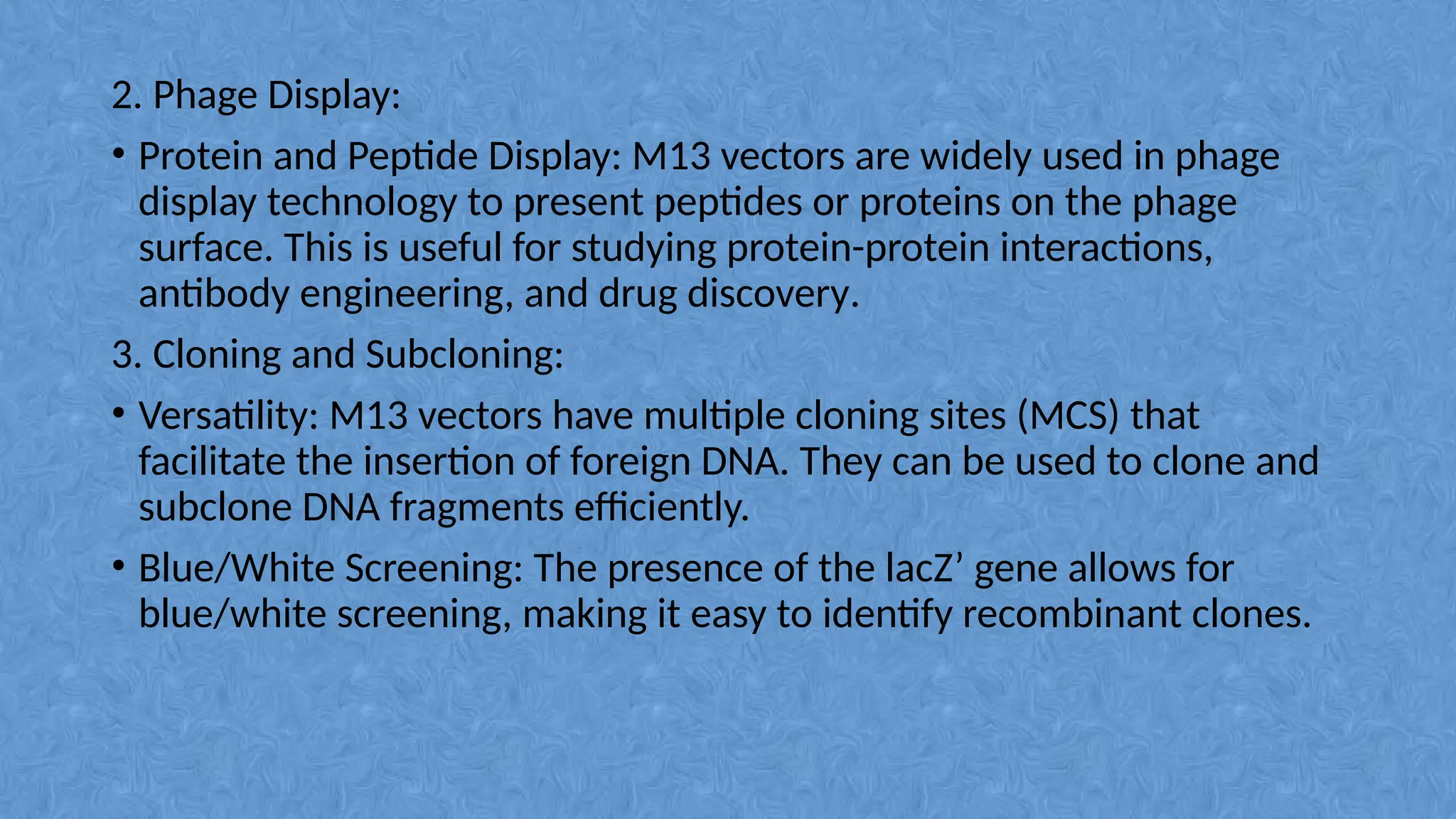 M13 VECTOR in Microbial Biotechnology.pptx | Biotech and Biomedical ...