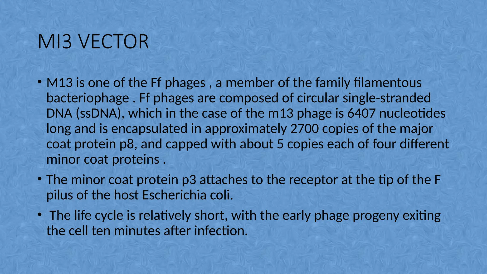 M13 VECTOR in Microbial Biotechnology.pptx | Biotech and Biomedical ...