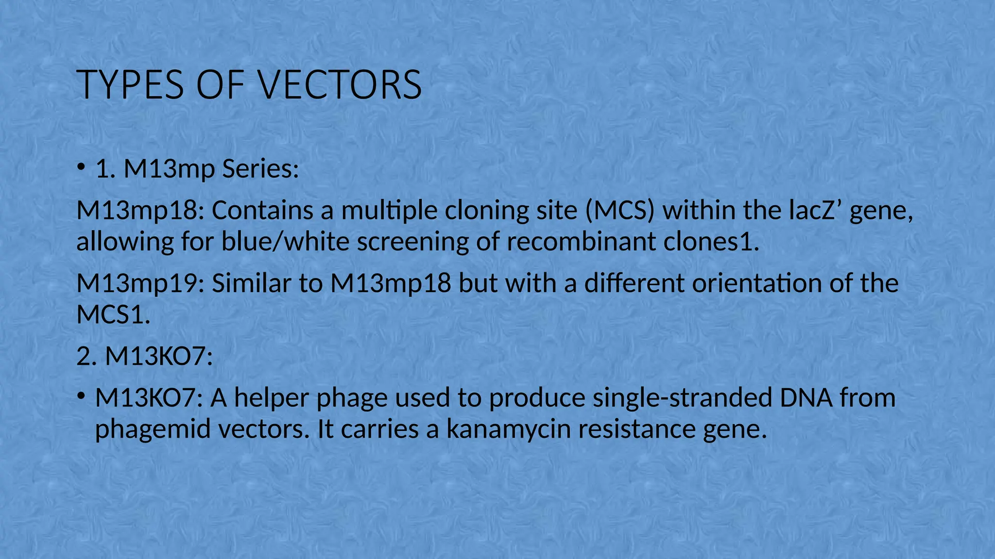 M13 VECTOR in Microbial Biotechnology.pptx | Biotech and Biomedical ...
