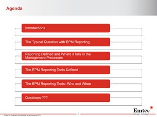 Demystifying EPM Reporting | PDF | Computer Software and Applications | Computing