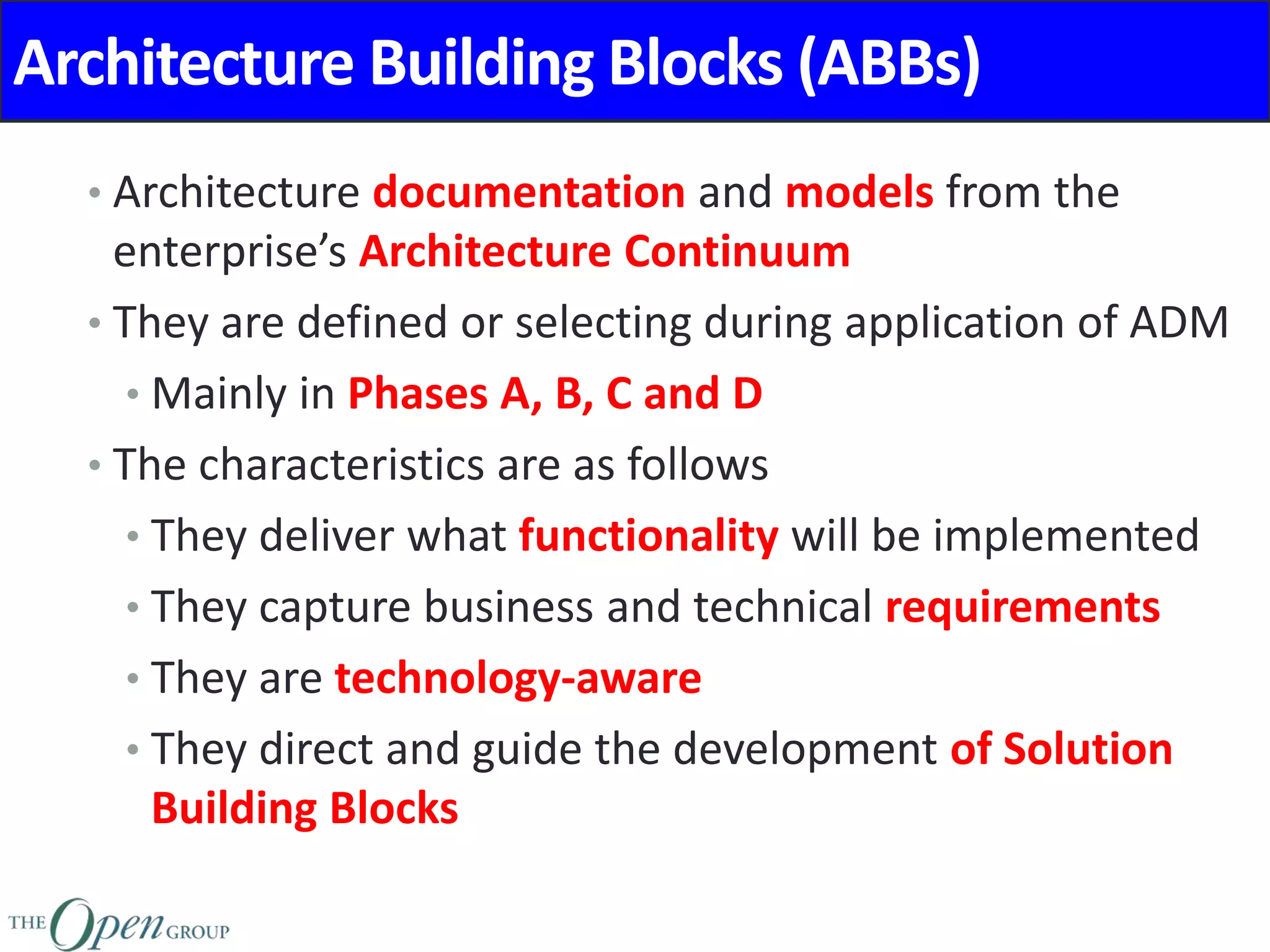 TOGAF Classroom Series - M16 building blocks | PPT