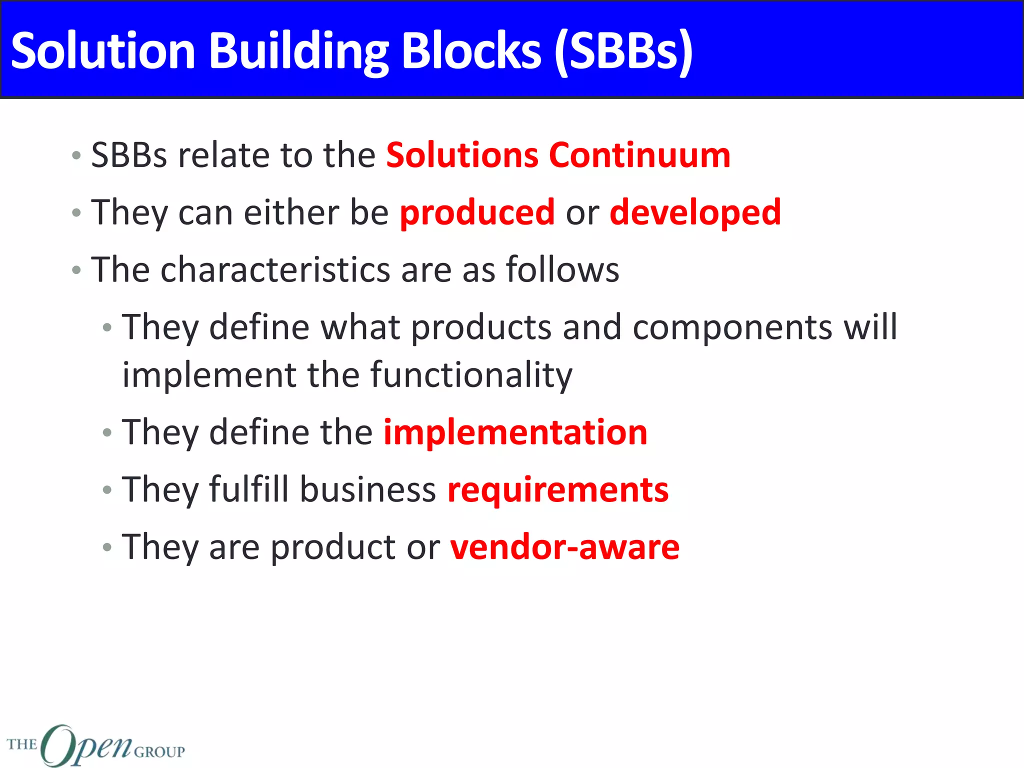 TOGAF Classroom Series - M16 building blocks | PPT