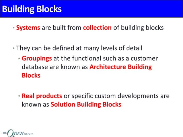 TOGAF Classroom Series - M16 building blocks | PPT