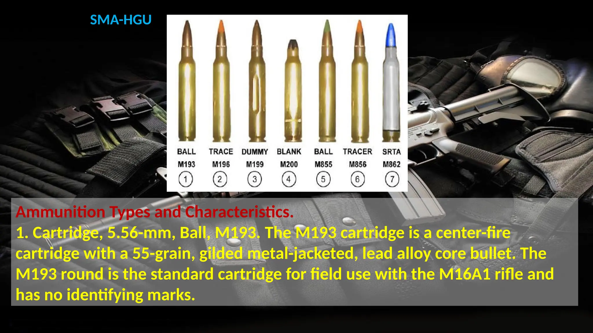 M16A1 and series that includes other versions of the rifle.pptx | Arms ...