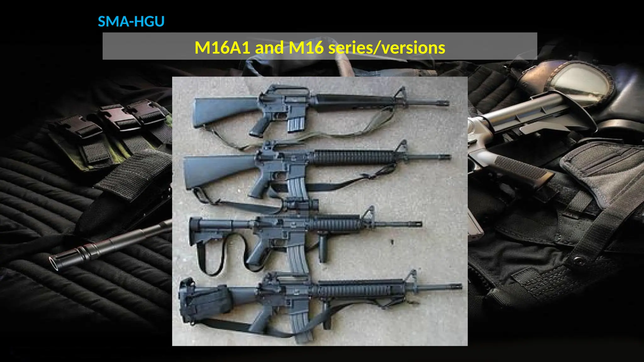 M16A1 and series that includes other versions of the rifle.pptx | Arms ...
