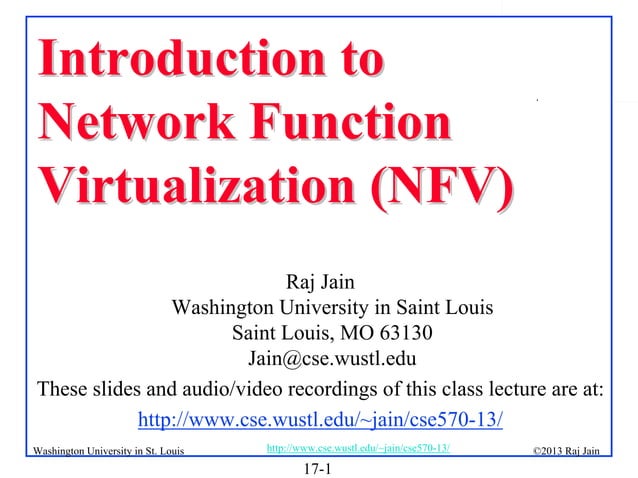 Introduction to Network Function Virtualization (NFV) | PDF | Computer Networking | Computing