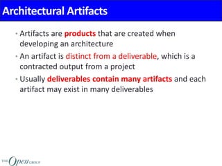TOGAF Classroom Series - M19 architecture content framework | PPT