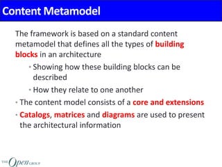 TOGAF Classroom Series - M19 architecture content framework | PPT