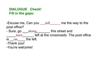 asking and giving directions | PPT