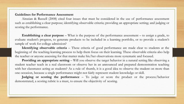 M1_AUTHENTIC ASSESSMENT IN THE CLASSROOM-1.pdf | Educational Assessment ...