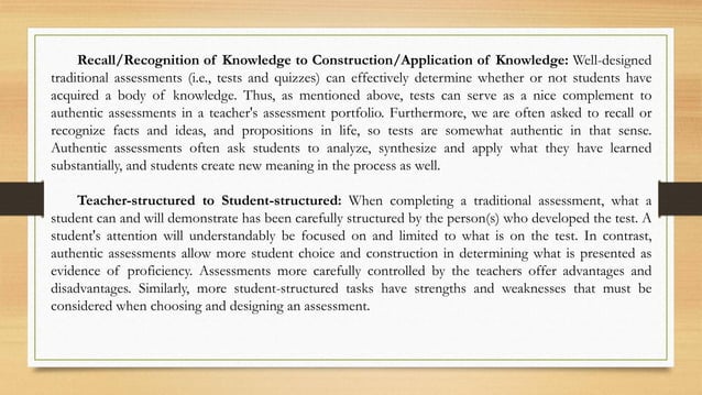 M1_AUTHENTIC ASSESSMENT IN THE CLASSROOM-1.pdf | Educational Assessment ...