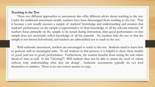 M1_AUTHENTIC ASSESSMENT IN THE CLASSROOM-1.pdf | Educational Assessment ...