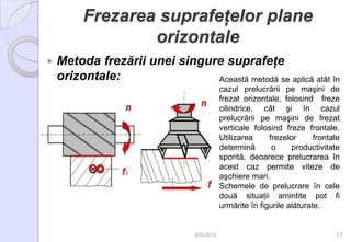 Prelucrarea pieselor prin frezare | PPTX