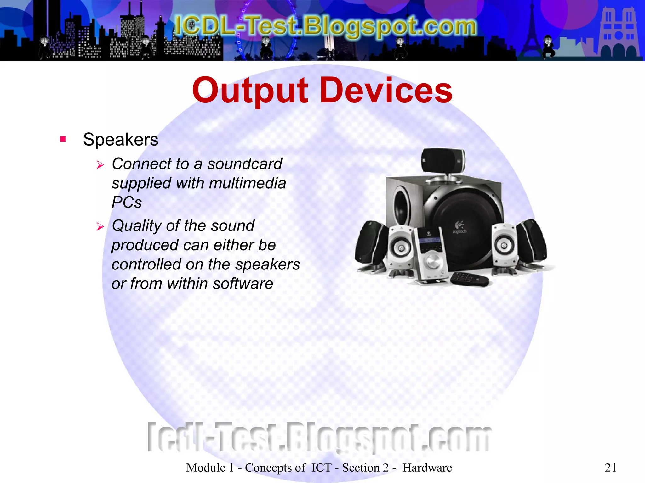 Icdl Module 1 Concepts Of Ict Information And Communication Technology Presentation Slides