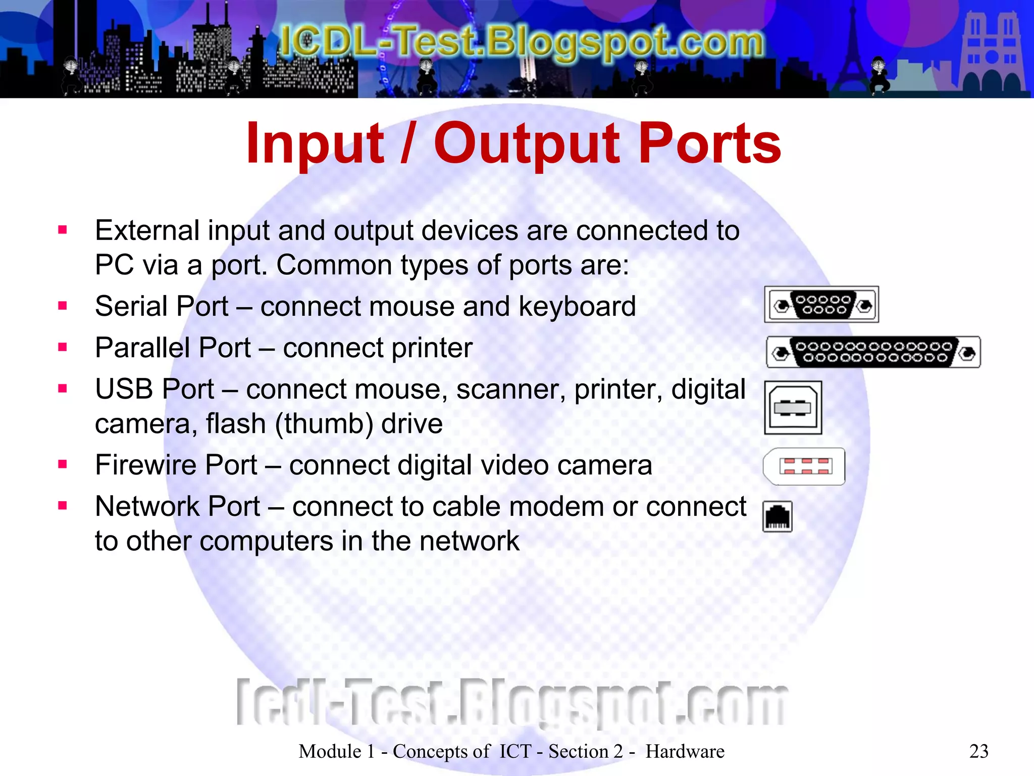 Icdl Module 1 Concepts Of Ict Information And Communication Technology Presentation Slides