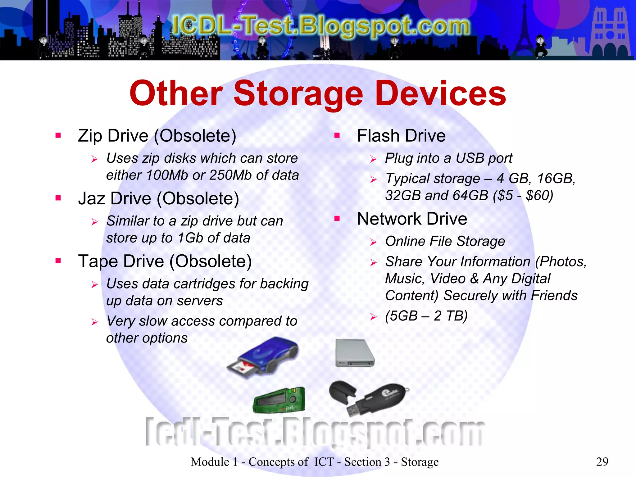 Icdl Module 1 Concepts Of Ict Information And Communication Technology Presentation Slides