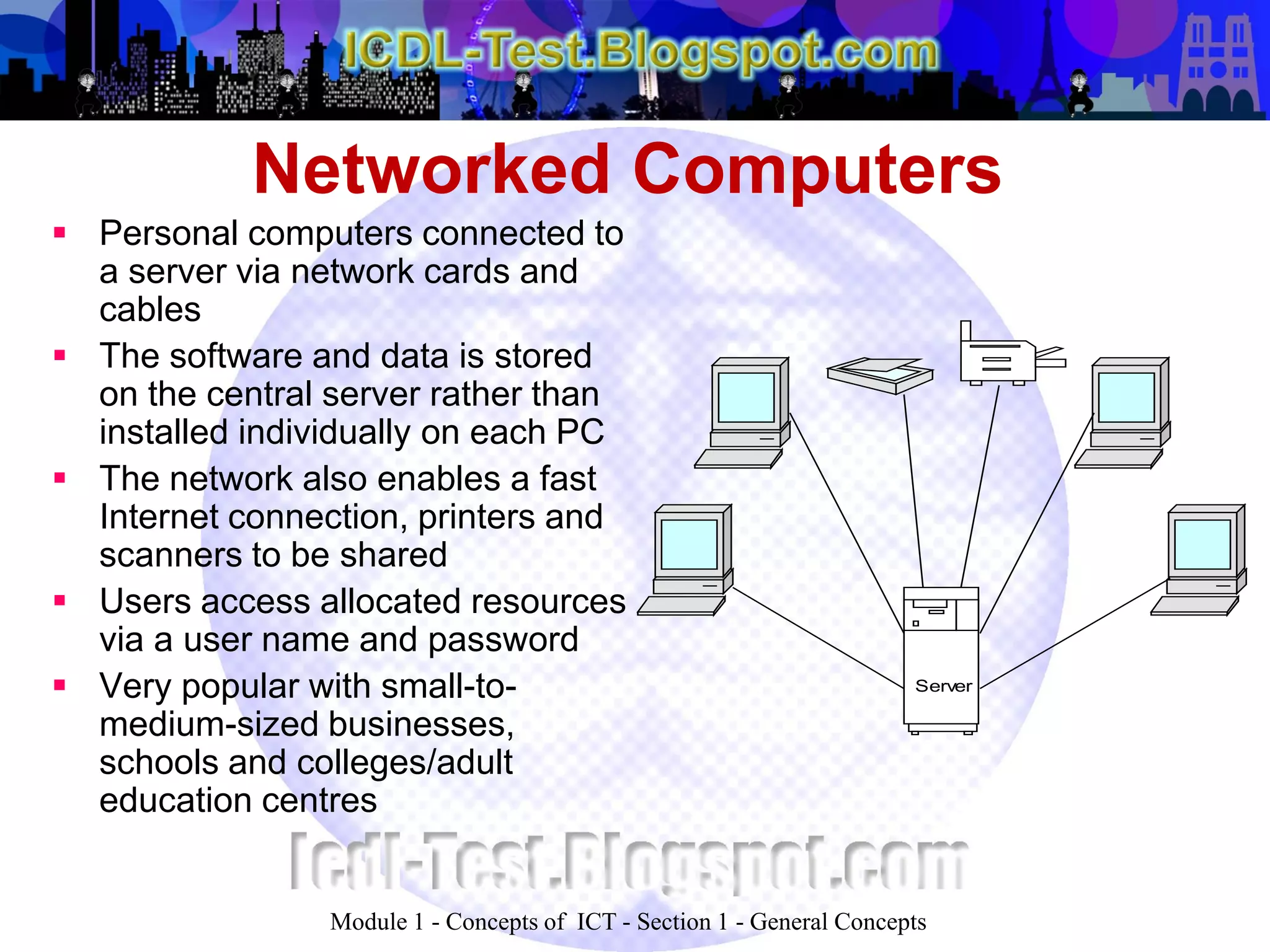 Icdl Module 1 Concepts Of Ict Information And Communication Technology Presentation Slides