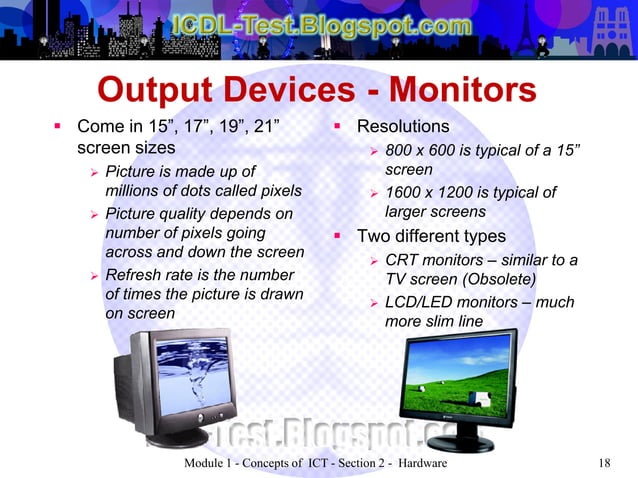 ICDL Module 1 - Concepts of ICT (Information and Communication ...