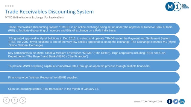 M1 Exchange - Trade Receivables Discounting System | PPT | Stocks and ...