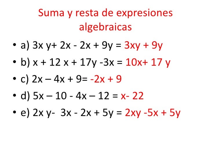 Expresiones Algebraicas