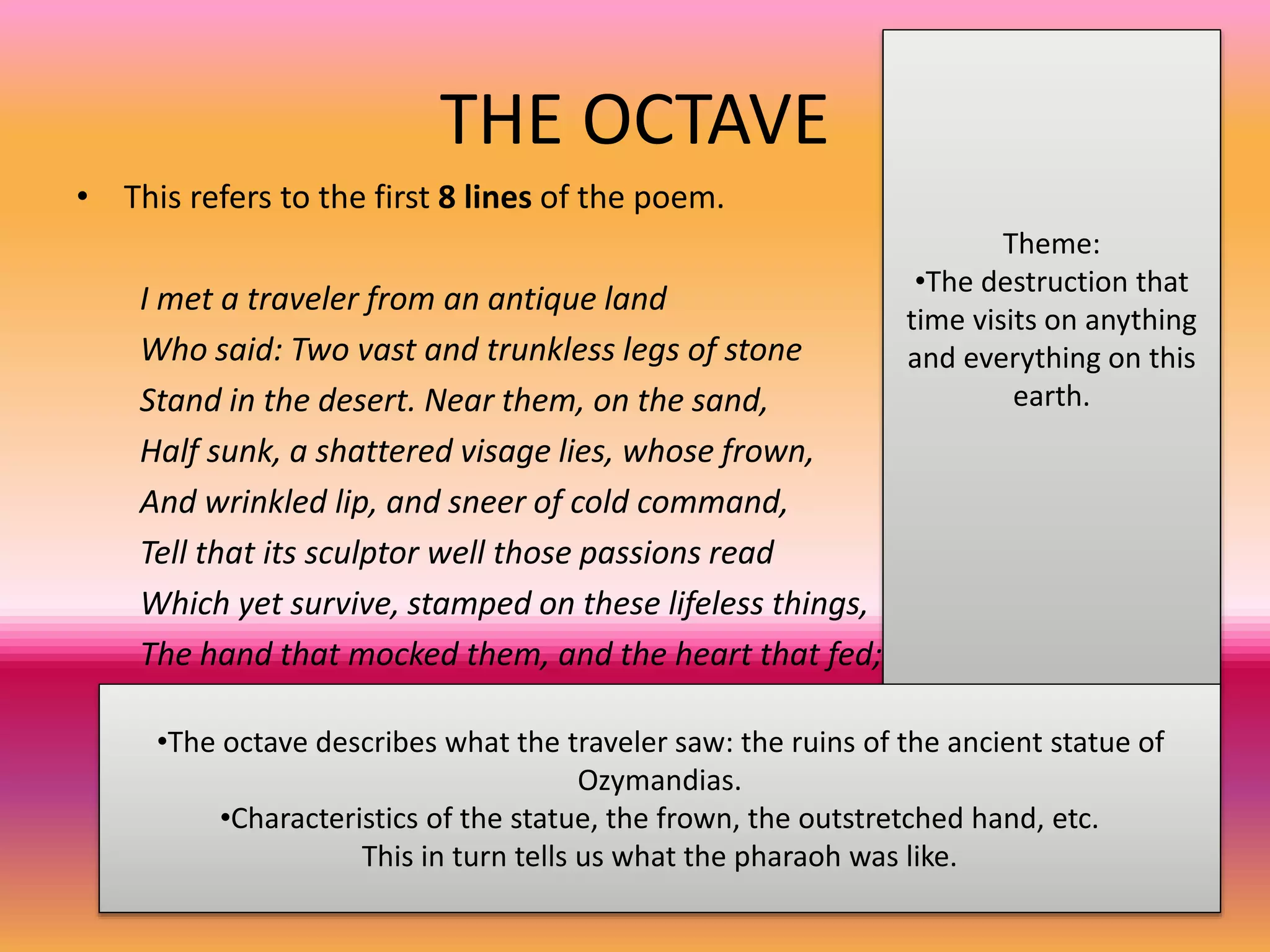 Ozymandias - Percy Bysshe Shelley | PPTX