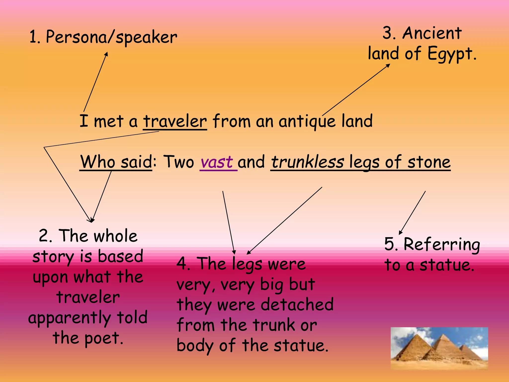 Ozymandias - Percy Bysshe Shelley | PPTX