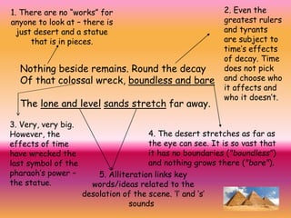 Ozymandias - Percy Bysshe Shelley | PPTX